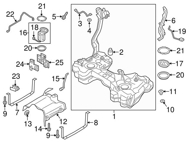 Genuine VW/Audi 5Q0919679 Fuel Pump Housing; Left - Audi | AU5Q0919679
