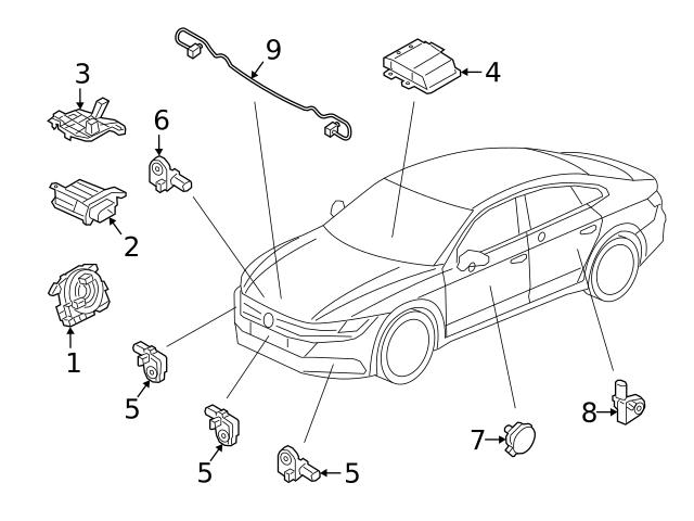 Genuine VW/Audi 5Q0953569C Air Bag Clockspring | 5Q0953569B VW5Q0953569C