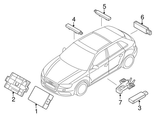 Genuine VW/Audi 5Q0962131 Keyless Entry Antenna - Audi, VW | VW5Q0962131