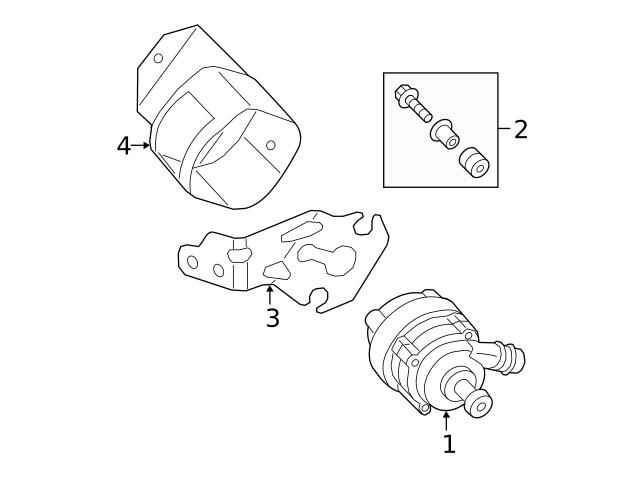 Genuine VW/Audi 5Q0965567B Auxiliary Water Pump; Left - VW | VW5Q0965567B