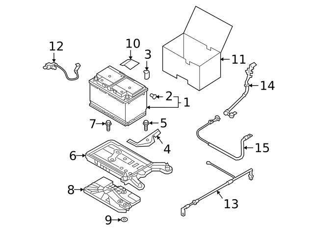 Genuine VW/Audi 5QA915181C Battery Cable - Audi, VW | VW5QA915181C