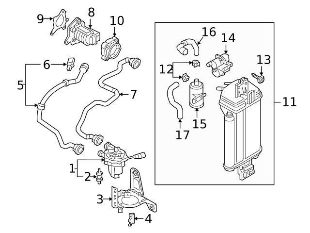 Genuine VW/Audi 5QF906617 Air Injection System Air Pump Bracket - Audi ...