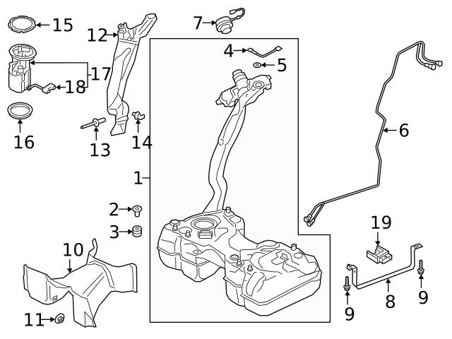 Genuine VW/Audi 5QF919087J Fuel Pump, Electric; Right - Audi, VW ...