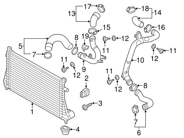 Genuine VW/Audi 5QM145803B Intercooler - VW | VW5QM145803B
