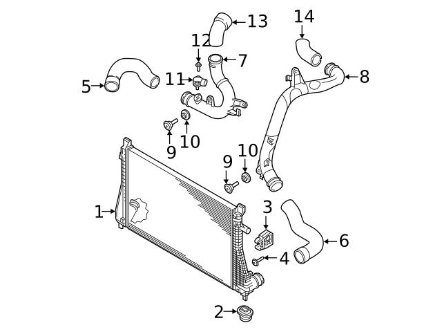 Genuine VW/Audi 5QM145803D Intercooler - Audi, VW | 5QM145803A VW5QM145803D