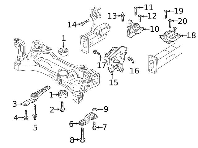 Genuine VW/Audi 5QM199555 Auto Trans Mount; Left - VW | VW5QM199555