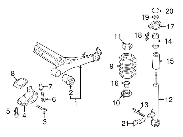 Genuine VW/Audi 5QM513049 Shock Absorber; Rear Left or Right - VW ...