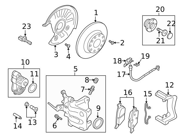 Genuine VW/Audi 5QN615601A Disc Brake Rotor; Rear Left/Right - VW ...