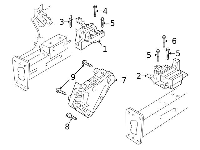 Genuine VW/Audi 5WA199262P Engine Mount; Right - Audi, VW | VW5WA199262P