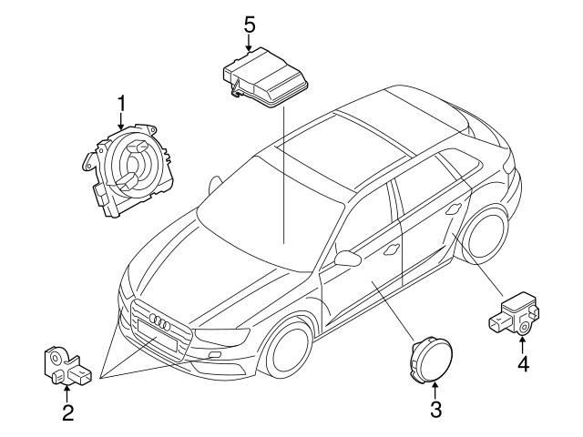 Genuine VW/Audi 5WA959354 Impact Sensor; Left Front, Right Front - Audi ...