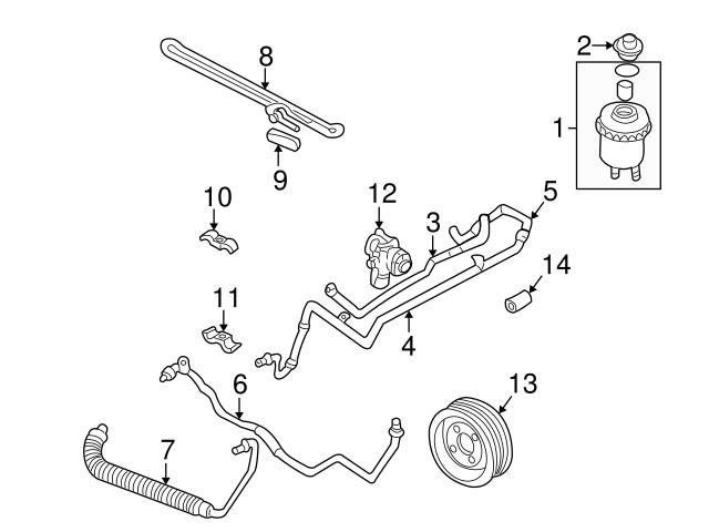 Genuine VW/Audi 701422371A Power Steering Reservoir - VW | VW701422371A