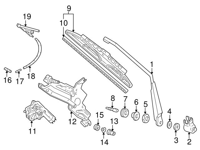 Genuine VW/Audi 701955985A Back Glass Washer Nozzle - VW | VW701955985A