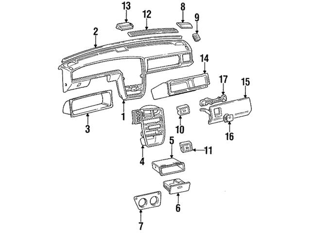 Genuine VW/Audi 707035403 Speaker Bezel; Upper - VW | 357035403A ...