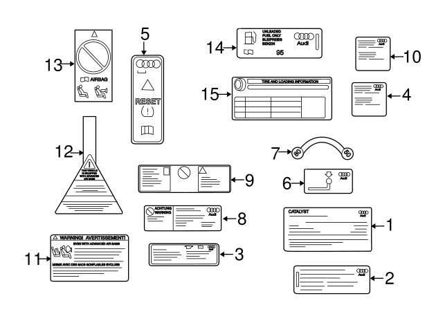 Genuine VW/Audi 7D0000279L Engine Decal - Audi | AU7D0000279L