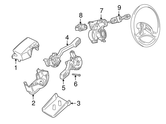 Genuine VW/Audi 7D0905855A Ignition Lock Cylinder - VW | VW7D0905855A