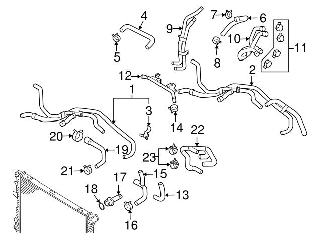 Genuine VW/Audi 7L0121065E Coolant Pipe - Audi | AU7L0121065E