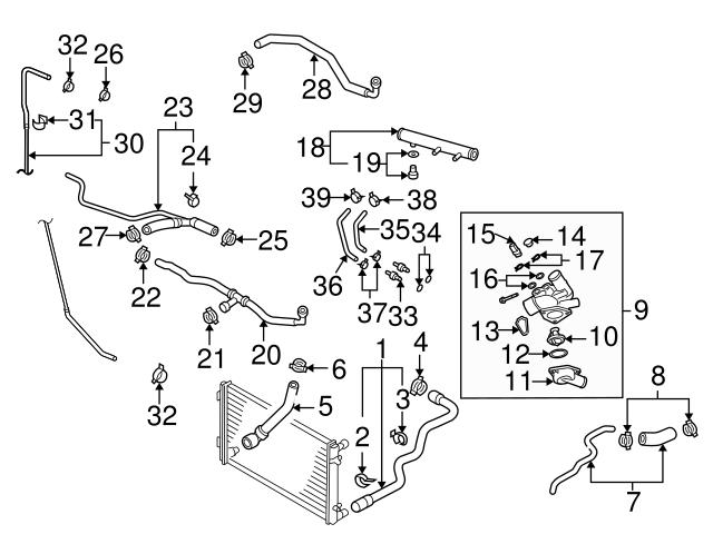 Genuine VW/Audi 7L0121133 Radiator Coolant Hose Adapter - VW | VW7L0121133