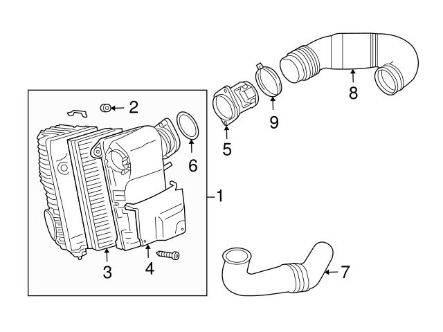 Genuine VW/Audi 7L0129684A Air Intake Hose - VW | 7L0129684 VW7L0129684A