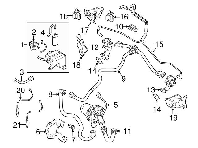 Genuine VW/Audi 7L0131625F Air Pump Hose - Audi | AU7L0131625F