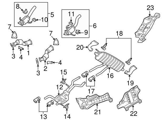 Genuine VW/Audi 7L0253144 Exhaust System Hanger Bracket; Right Rear ...