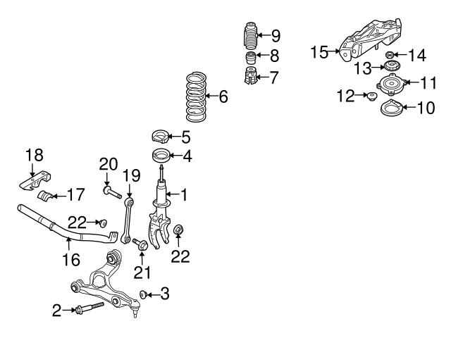 Genuine VW/Audi 7L0411189 Shock Mount Insulator - Audi, VW | VW7L0411189