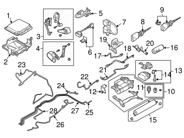 Genuine VW/Audi 7L0616213 Ride Height Sensor; Left Front, Front Left ...