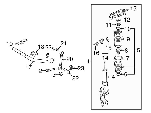 Genuine VW/Audi 7L0616758 Air Suspension Compressor Bolt; Left, Right ...