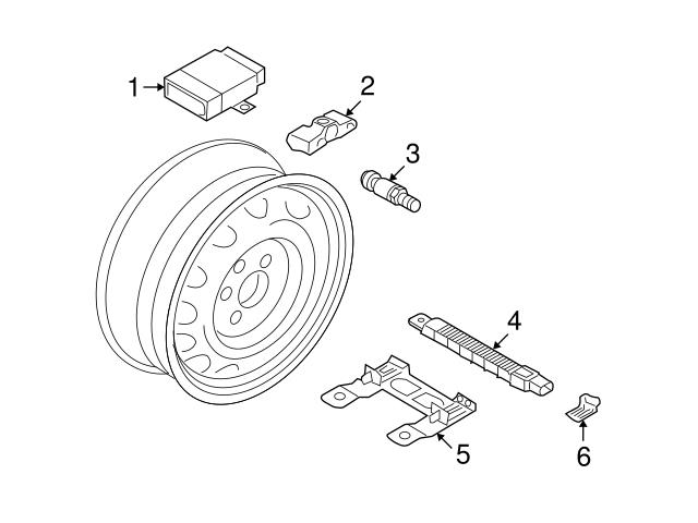 Genuine VW/Audi 7L0907275D Tire Pressure Monitoring System (TPMS ...