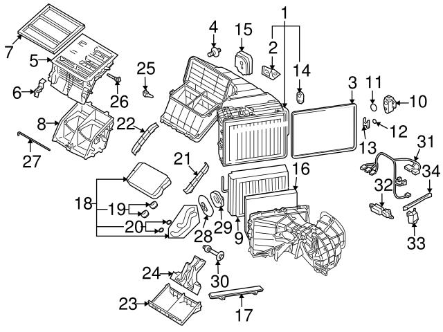 Genuine VW/Audi 7L0907511AK Heater Blend Door Actuator; Front Left ...