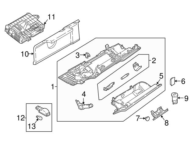Genuine VW/Audi 7L0947415 Glove Box Light; Left, Right, Front, Rear ...