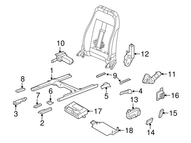 Genuine VW/Audi 7L0959111 Seat Motor; Left - Audi, VW | VW7L0959111
