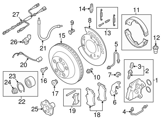 Genuine VW/Audi 7L0971279F ABS Wheel Speed Sensor Wire Harness; Left ...