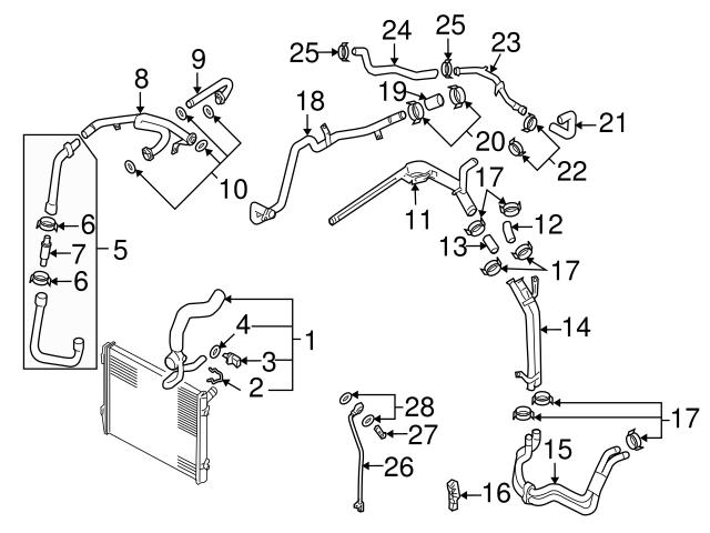 Genuine VW/Audi 7L6122073E Coolant Hose - VW | 7L6122073A VW7L6122073E