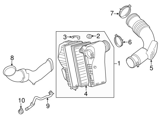 Genuine VW/Audi 7L6129609C Air Intake Hose; Right - Audi, VW | VW7L6129609C