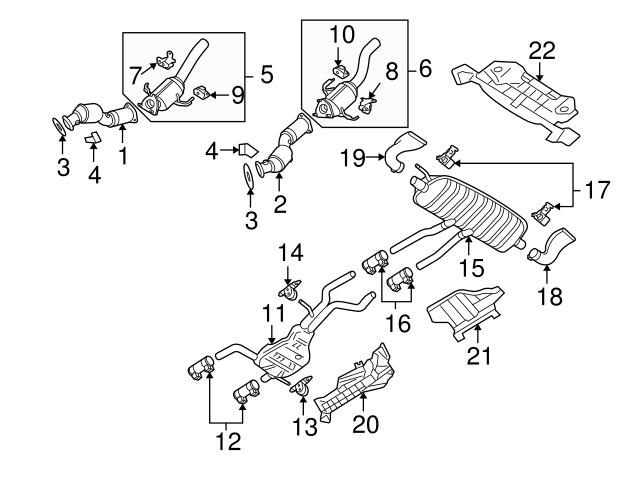 Genuine VW/Audi 7L6253682G Tail Pipe Tip; Right - VW | 7L6253682D ...