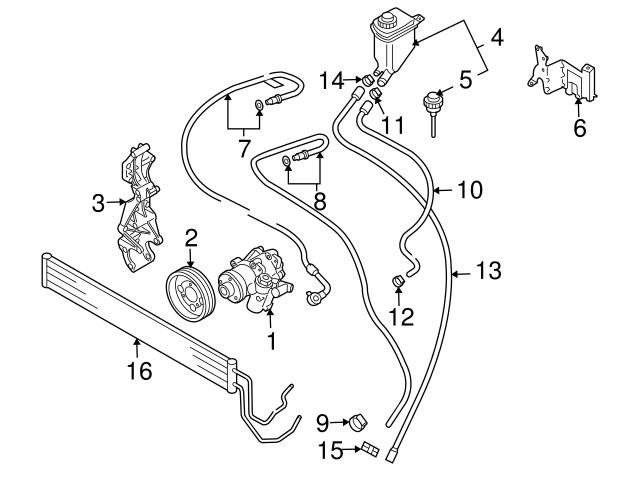 Genuine VW/Audi 7L6422895G Power Steering Return Hose - VW | VW7L6422895G