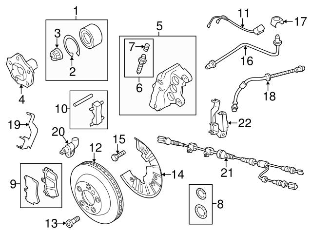 Genuine VW/Audi 7L6698269B Anti-Rattle Clip; Left, Right, Front - VW ...