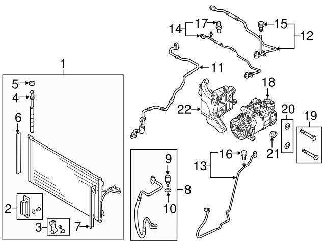 Genuine VW/Audi 7L6820017D A/C Refrigerant Suction Hose - Audi, VW ...