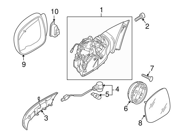 Genuine VW/Audi 7L6949102C Turn Signal Light Assembly; Right - VW ...