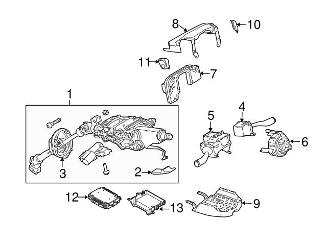 Genuine VW/Audi 7L6953549F Steering Column Control Unit - VW ...
