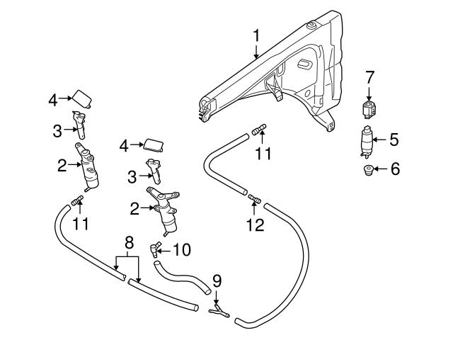 Genuine VW/Audi 7L6955978 Headlight Washer Nozzle; Left or Right - VW ...