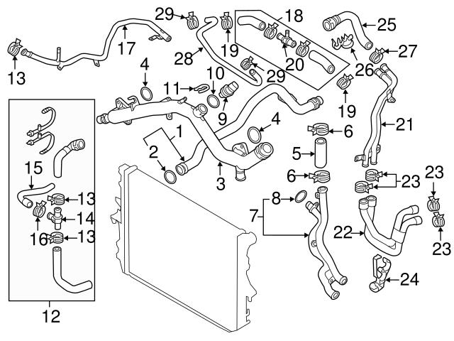 Genuine VW/Audi 7L8121070AD Coolant Pipe - Audi | AU7L8121070AD