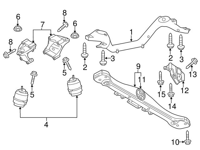 Genuine VW/Audi 7L8199307H Engine Mount Bracket; Left - Audi | AU7L8199307H