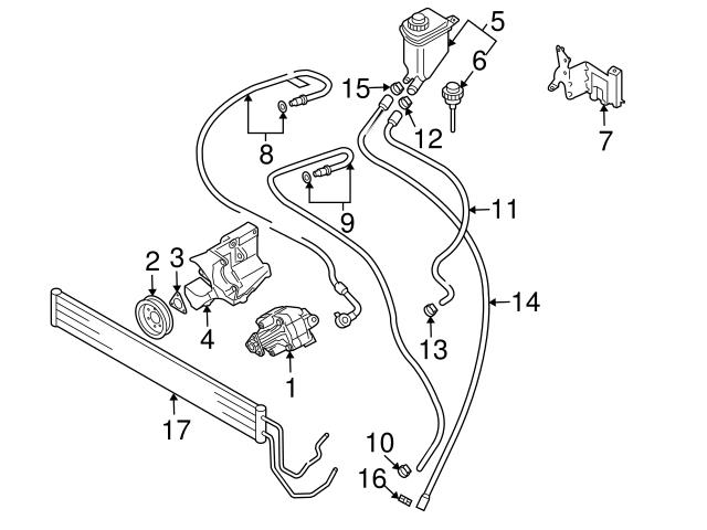 Genuine VW/Audi 7L8422890 Power Steering Return Hose - Audi, VW ...