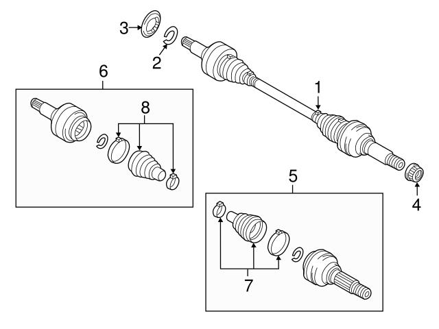 Genuine VW/Audi 7L8501201B CV Axle Assembly; Left, Right - Audi ...