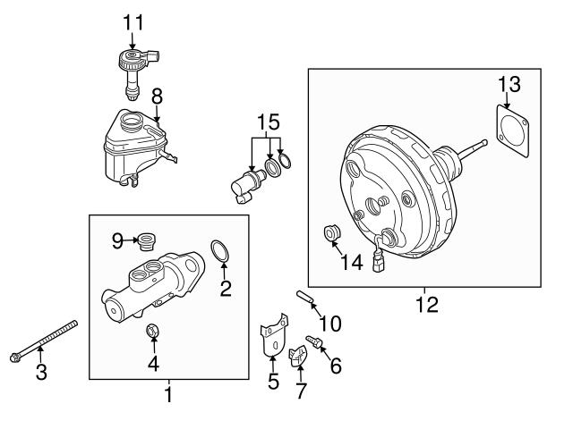 Genuine VW/Audi 7L8611303A Brake Fluid Reservoir - Audi | 7L8611303 ...
