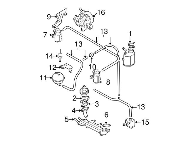 Genuine VW/Audi 7M0129808 Vacuum Reservoir - Audi, VW | VW7M0129808