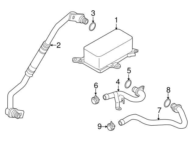 Genuine VW/Audi 7P0121065M Coolant Pipe - VW | VW7P0121065M
