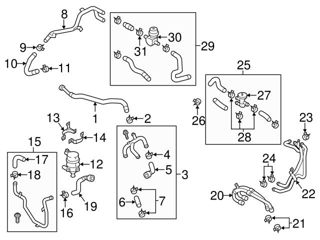 Genuine VW/Audi 7P0121070AD Drive Motor Inverter Coolant Line - VW ...