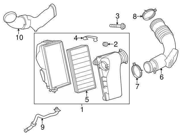 Genuine VW/Audi 7P0129607C Air Filter & Housing Assembly - VW ...